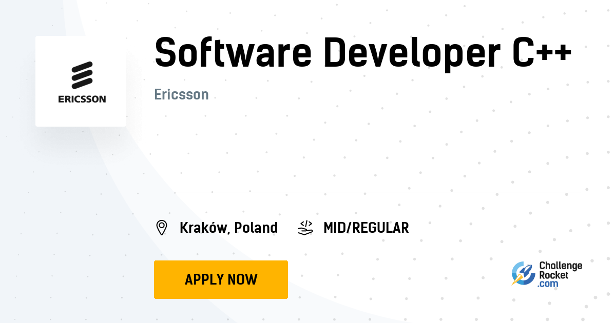 Software Developer C++ @ Ericsson | ChallengeRocket.com